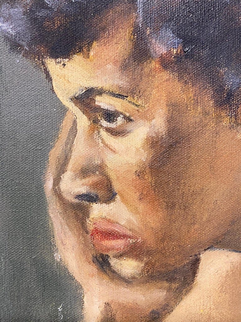 African-American Woman Life Study Painting by Leonard Buzz Wallace For ...