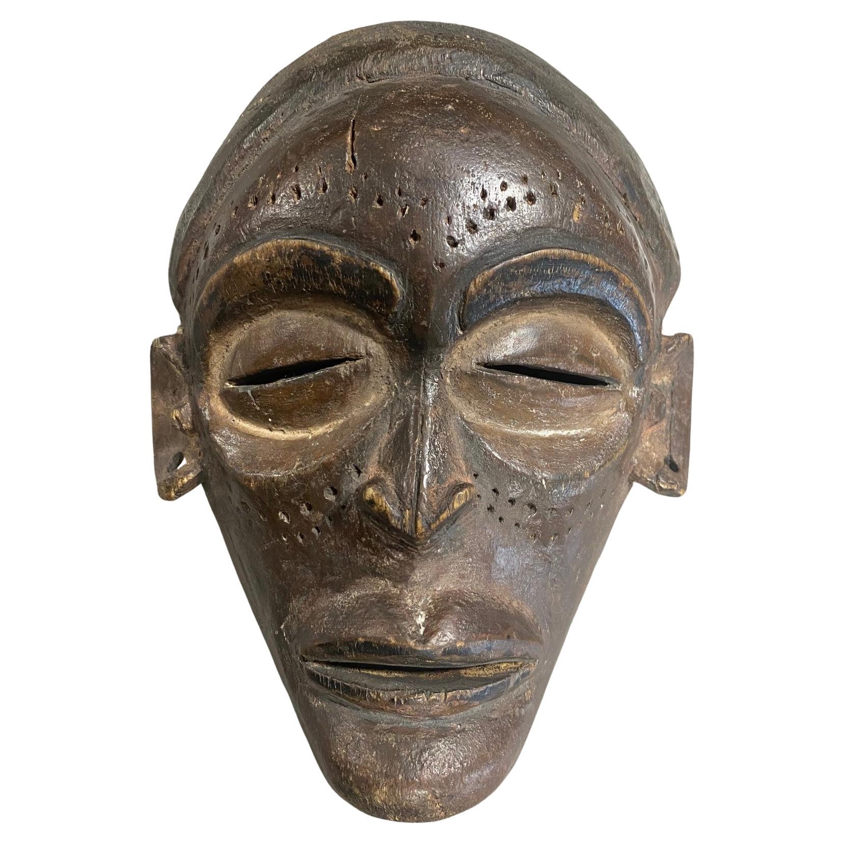 Dayak Carved and Painted Wood Mask from Borneo For Sale at 1stDibs