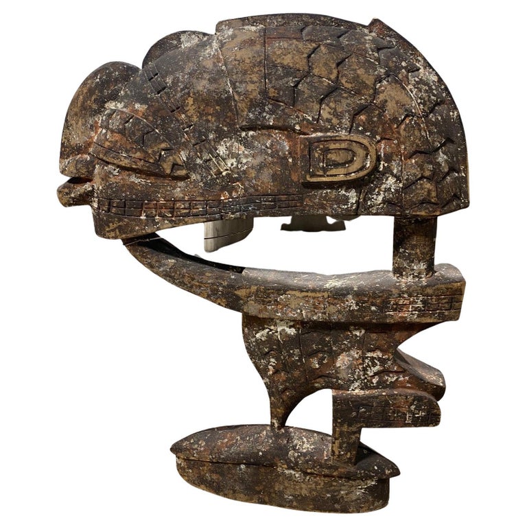 African Baga Nimba Wood Carved Figural Headdress Mask Sculpture For ...
