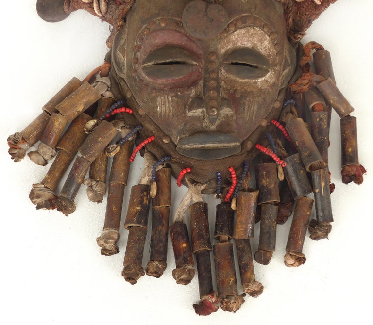 African Bamileke Tribal Mask from Cameroon with Horns at 1stDibs