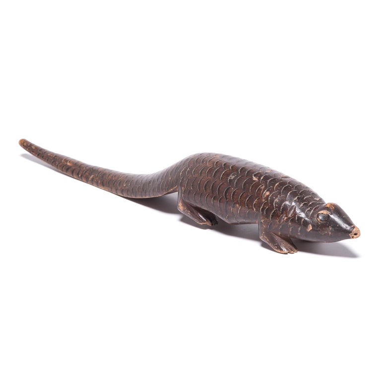 African Bete Wooden Pangolin at 1stDibs