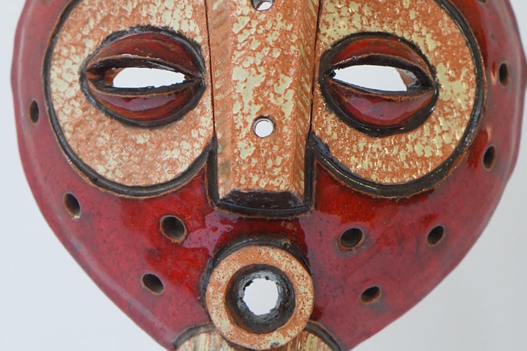 African Ceramic Tribal Mask from Congo at 1stDibs