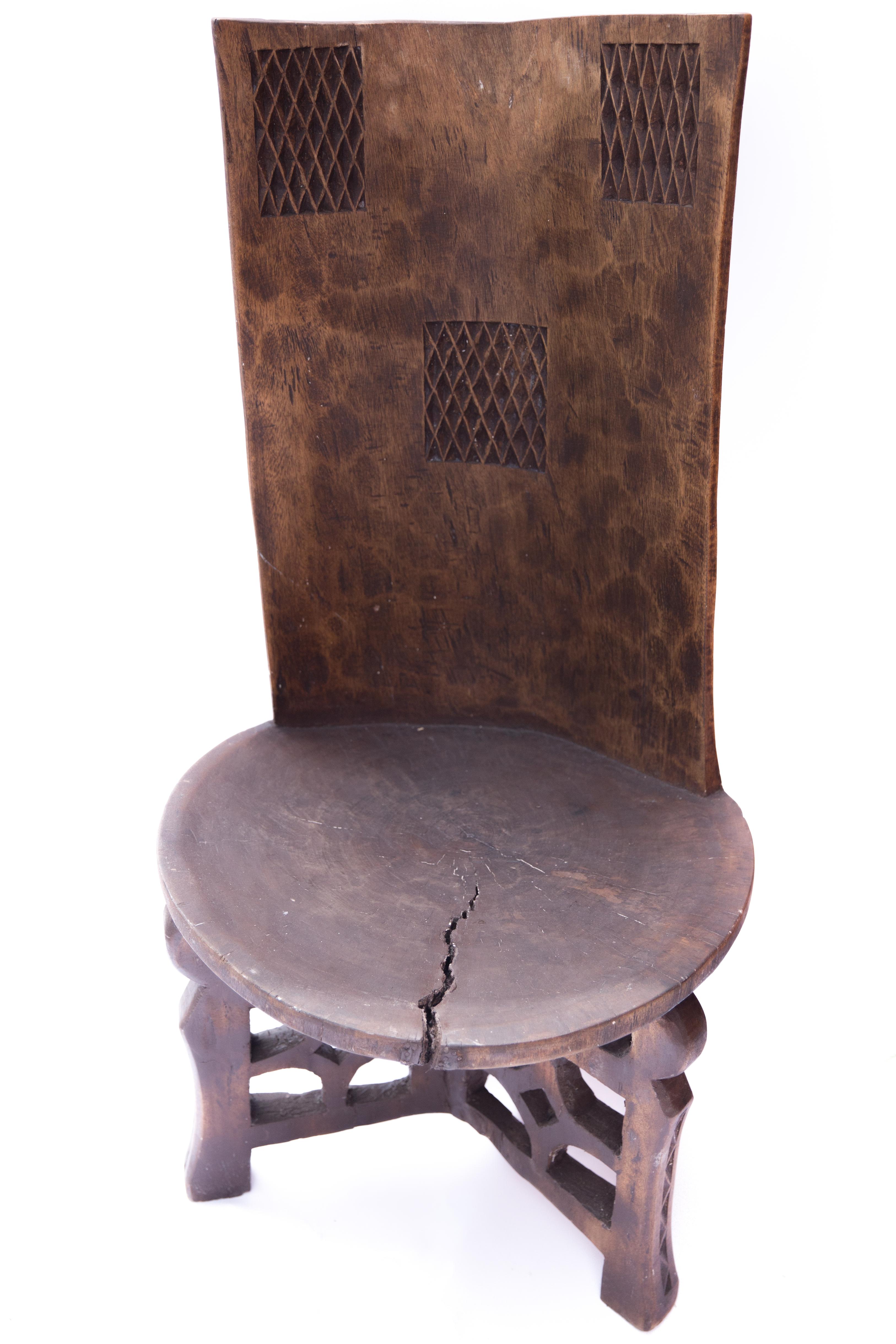African Ceremonial/ Chief’s Carved Throne Chair Tanzania, circa 1900 at ...