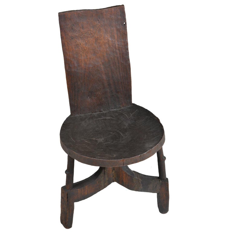 African Chieftain Chair from Oromo People in Ethiopia, circa Early ...