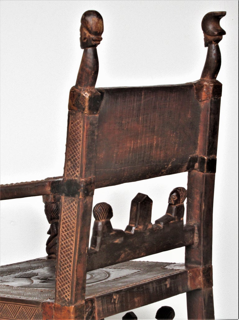 African Chokwe People Chief Chair at 1stDibs
