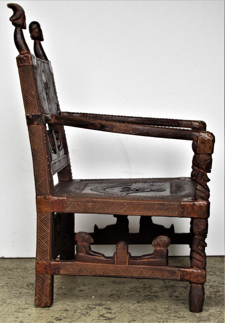 African Chokwe People Chief Chair at 1stDibs