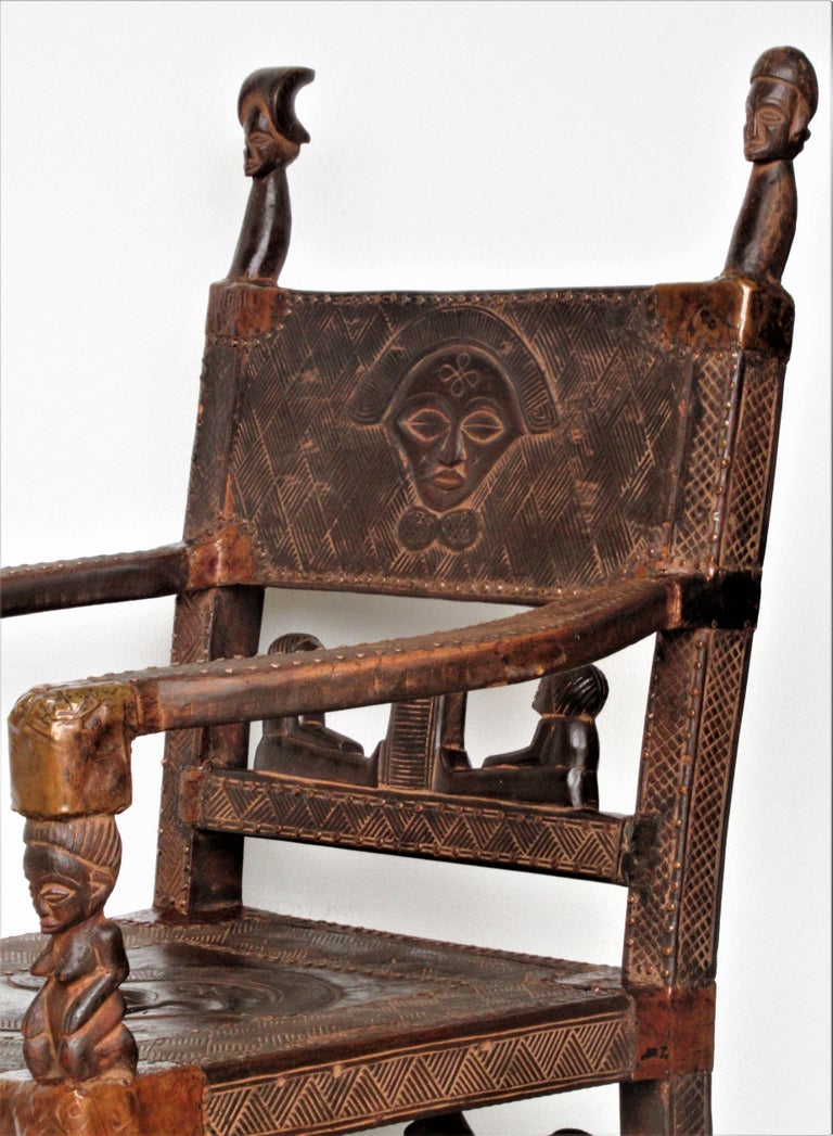 African Chokwe People Chief Chair at 1stDibs