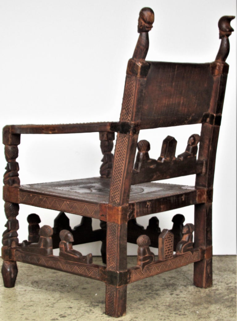 African Chokwe People Chief Chair at 1stDibs