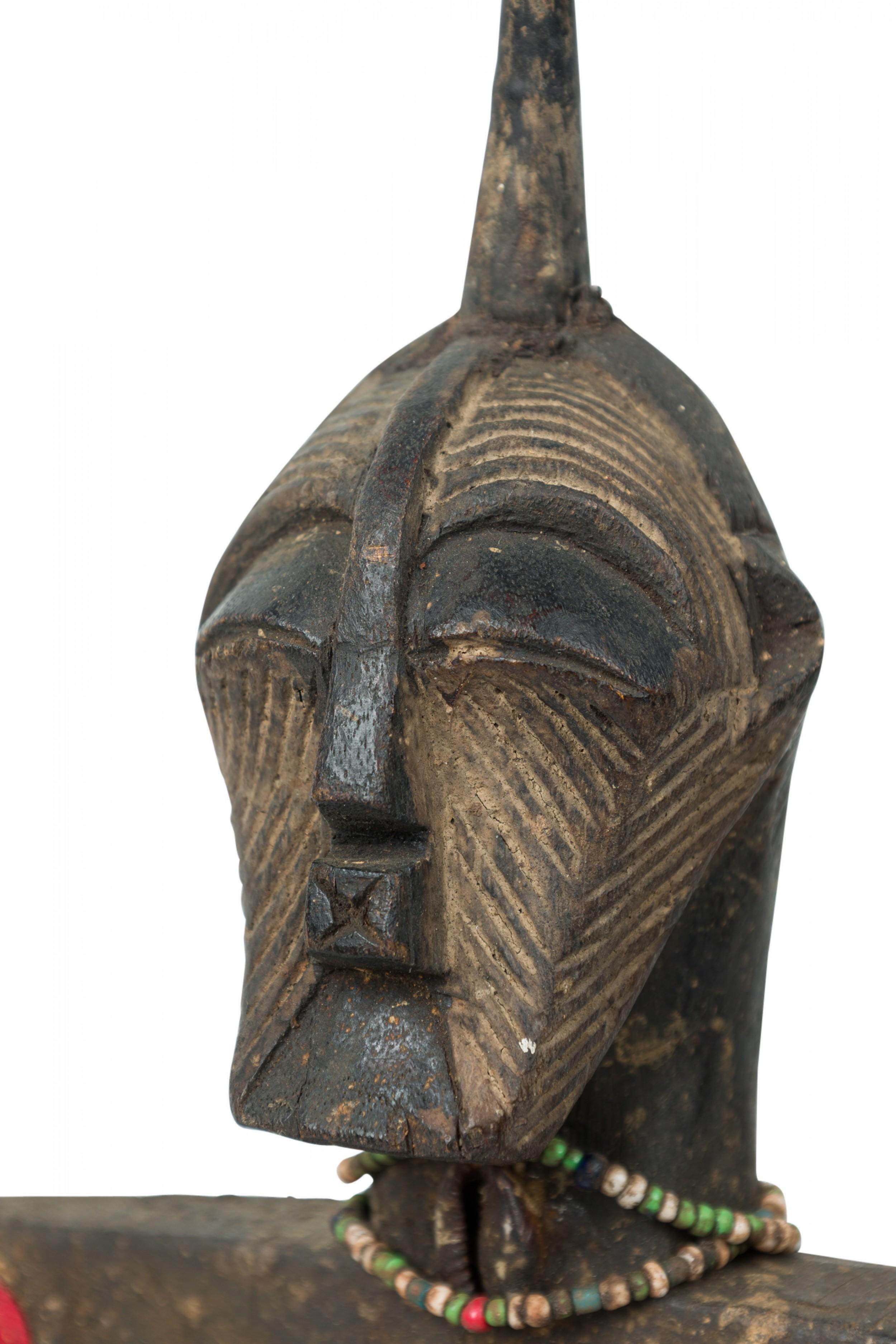 African Congo 20th Century Carved Wood Songye Kwfebe Figural Plaque For ...