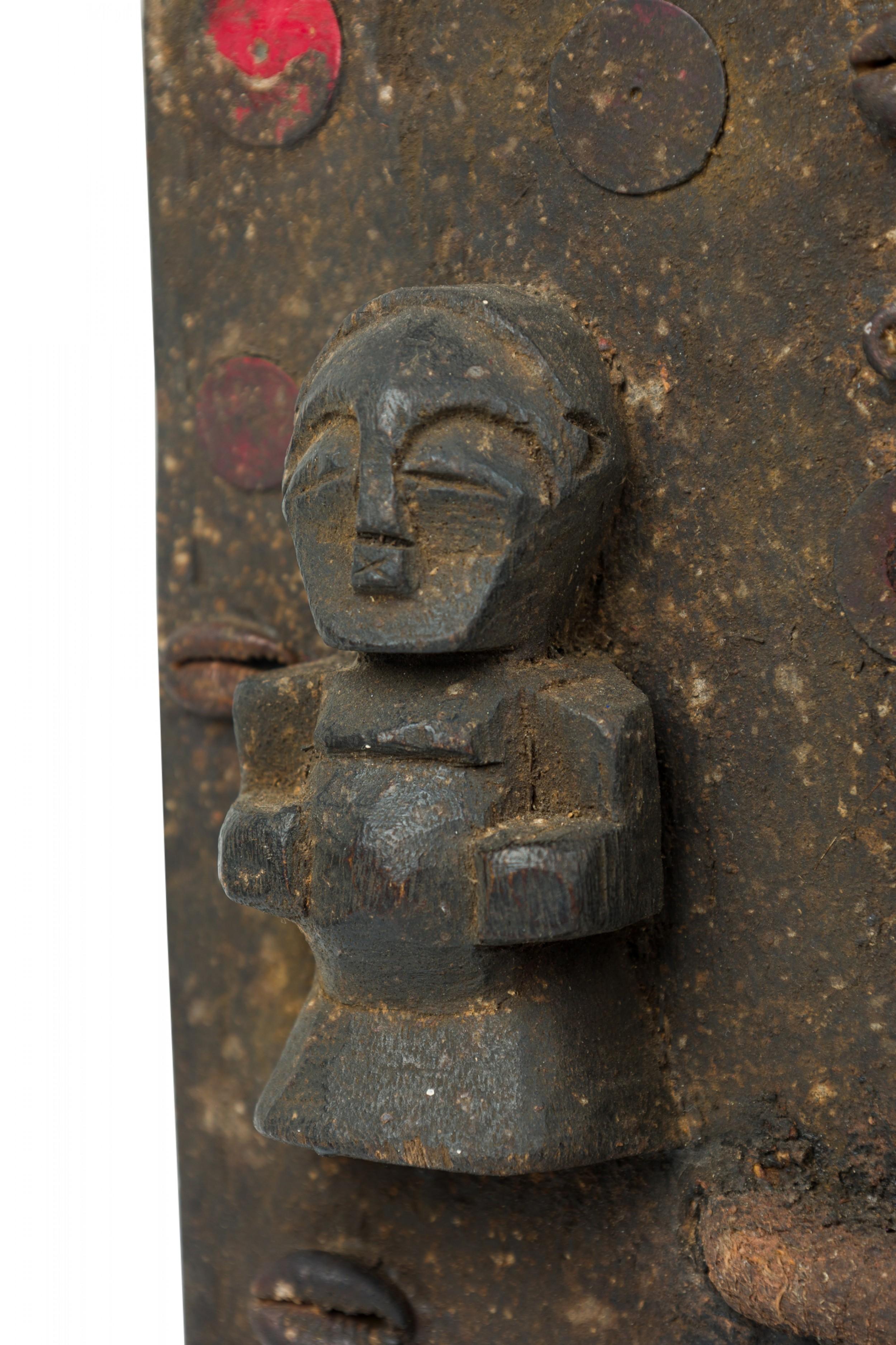 African Congo 20th Century Carved Wood Songye Kwfebe Figural Plaque For ...