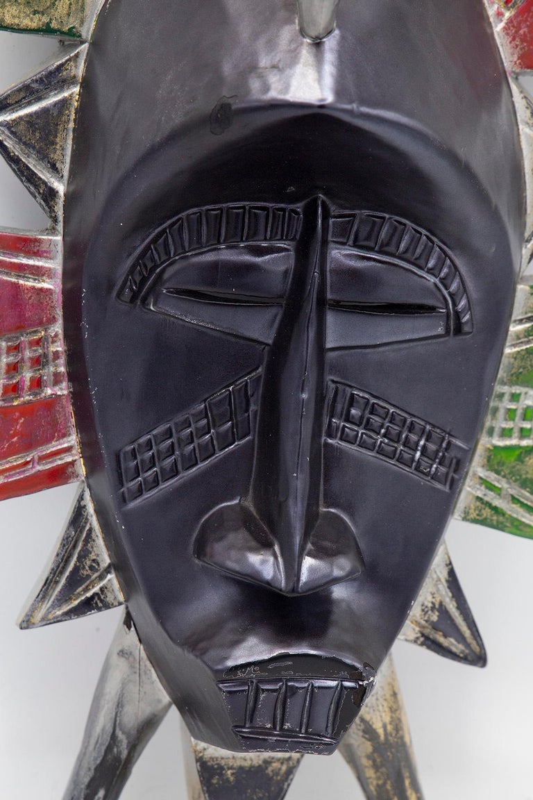 African Futurist Black Tribal Mask by Bomber Bax For Sale at 1stDibs