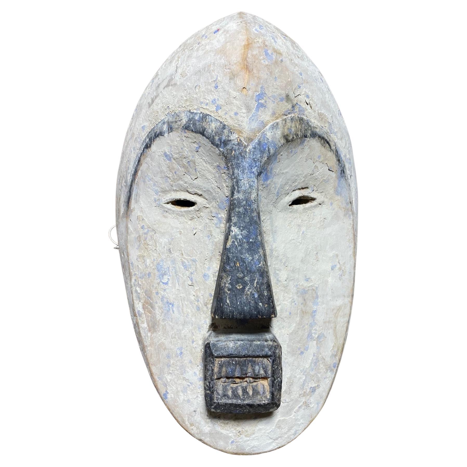 Dayak Carved and Painted Wood Mask from Borneo For Sale at 1stDibs