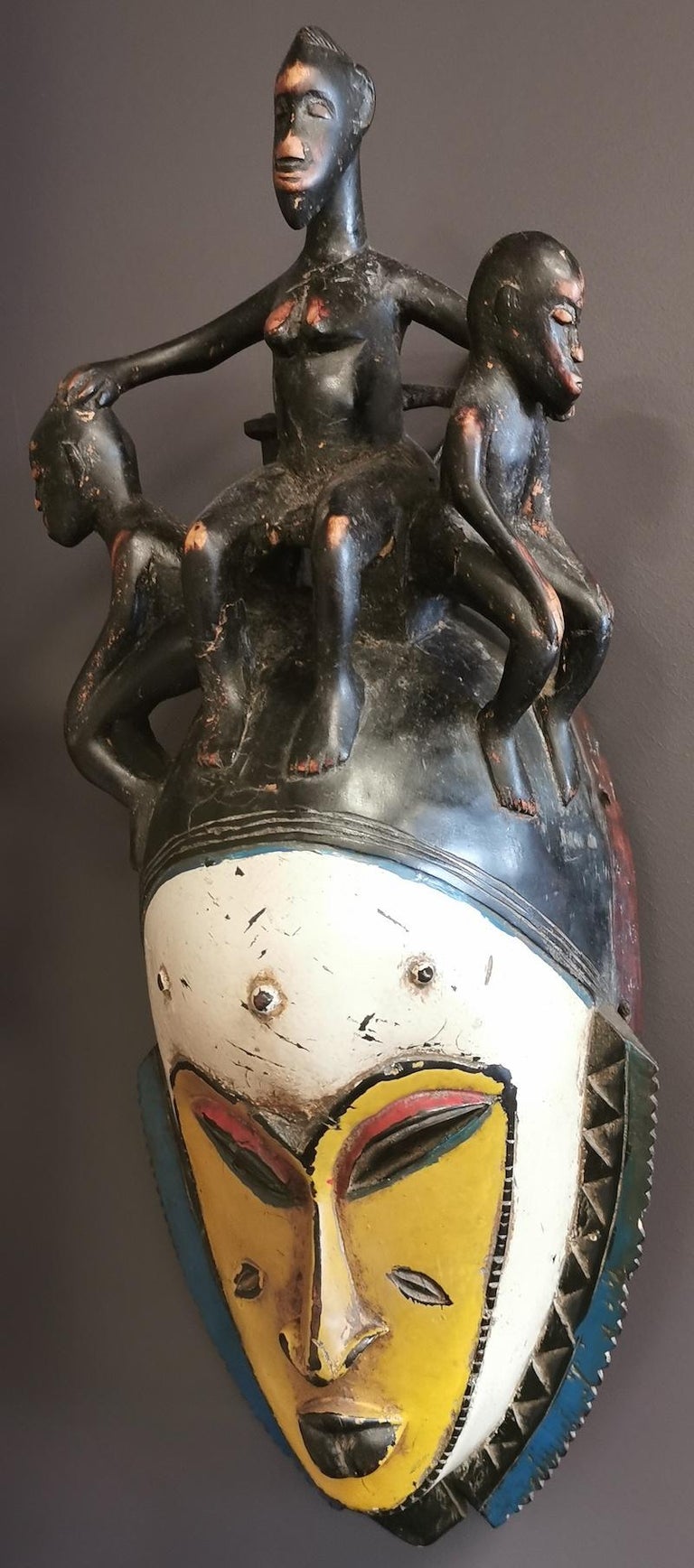 African Gouro Guru Tribal Mask For Sale at 1stDibs