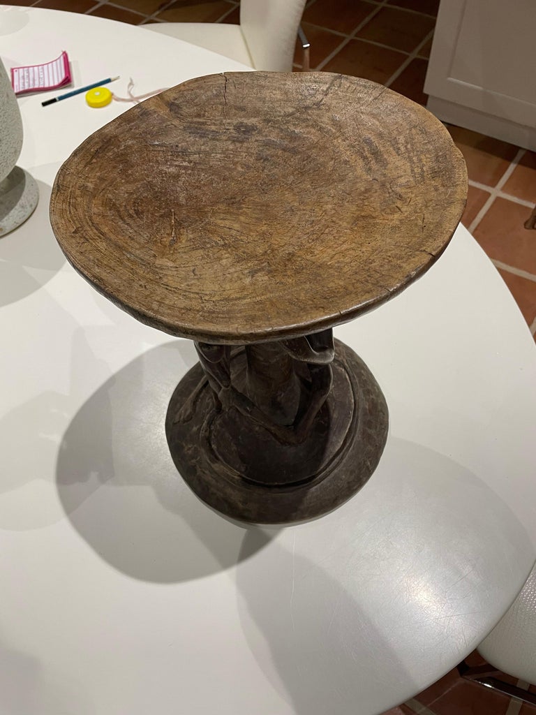African Hand Carved Monkey Stool at 1stDibs