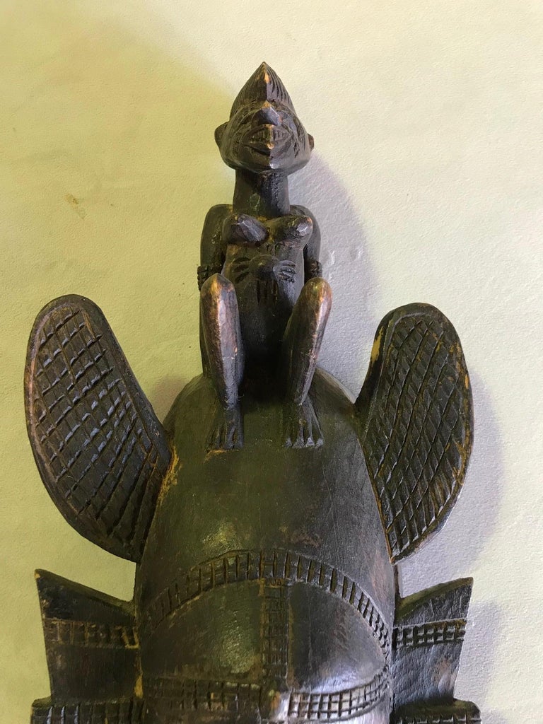 African Intricately Carved Senufo Tribe Kpeliye Kpelie Kpeliyee Mask at ...