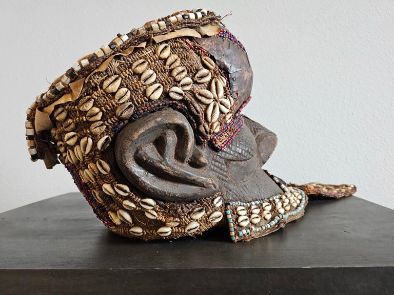 African Kuba Bwoom Helmet Mask Kasai Democratic Republic of the Congo ...