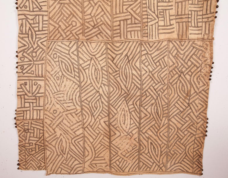 African Kuba Embroidered Raffia Textile, Early 20th Century For Sale at ...