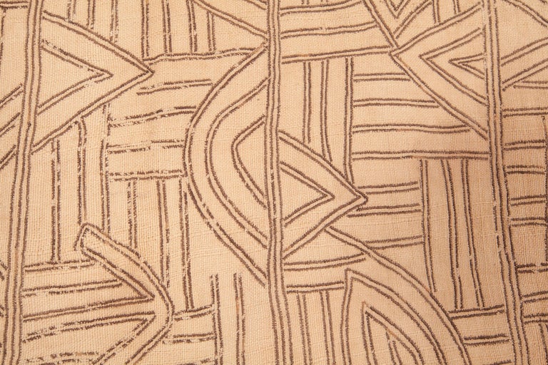 African Kuba Embroidered Raffia Textile, Early 20th Century For Sale at ...