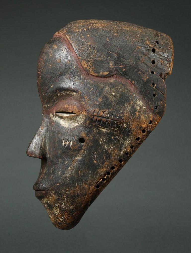 African Kwese Wood Mask, Ex Irwin Hersey, Congo, Africa, Early 20th ...