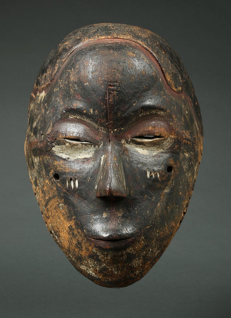 African Kwese Wood Mask, Ex Irwin Hersey, Congo, Africa, Early 20th ...
