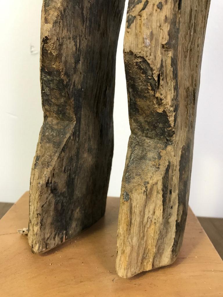 African Mumuye Carved Wood Iagalagana Tutelary Figure on Display Stand ...