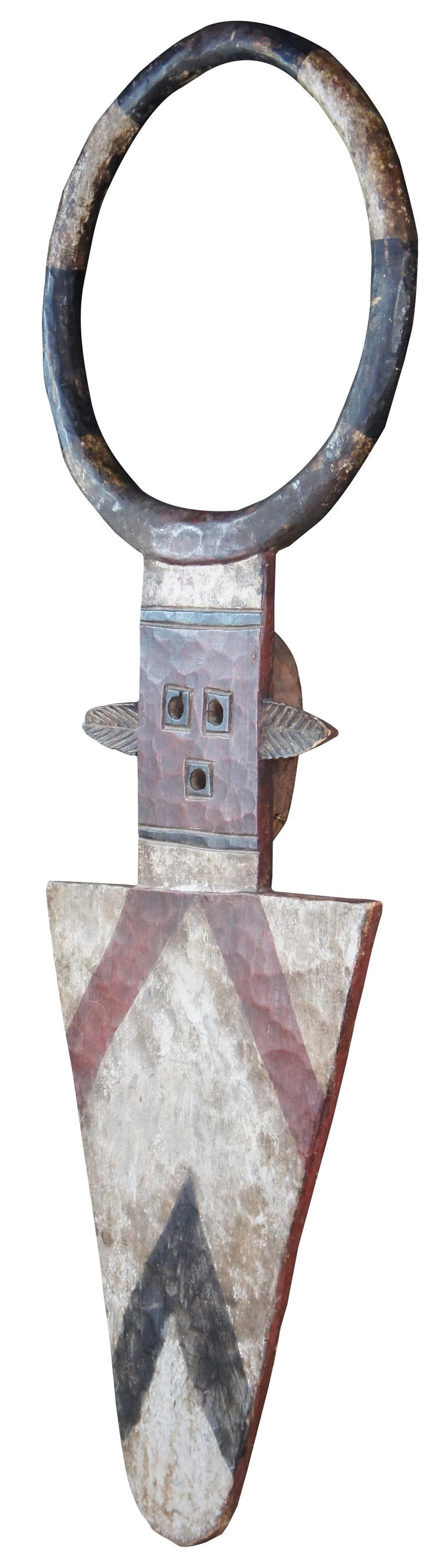 African Nafana Bedu Plank Mask Goli Tribal Ceremonial Shield Ghana ...