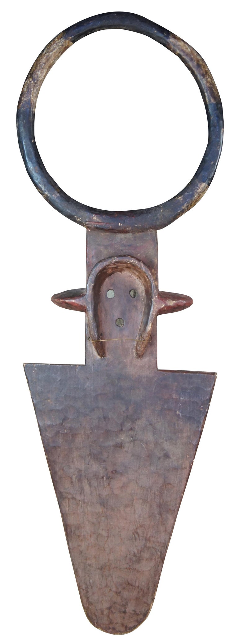 African Nafana Bedu Plank Mask Goli Tribal Ceremonial Shield Ghana ...