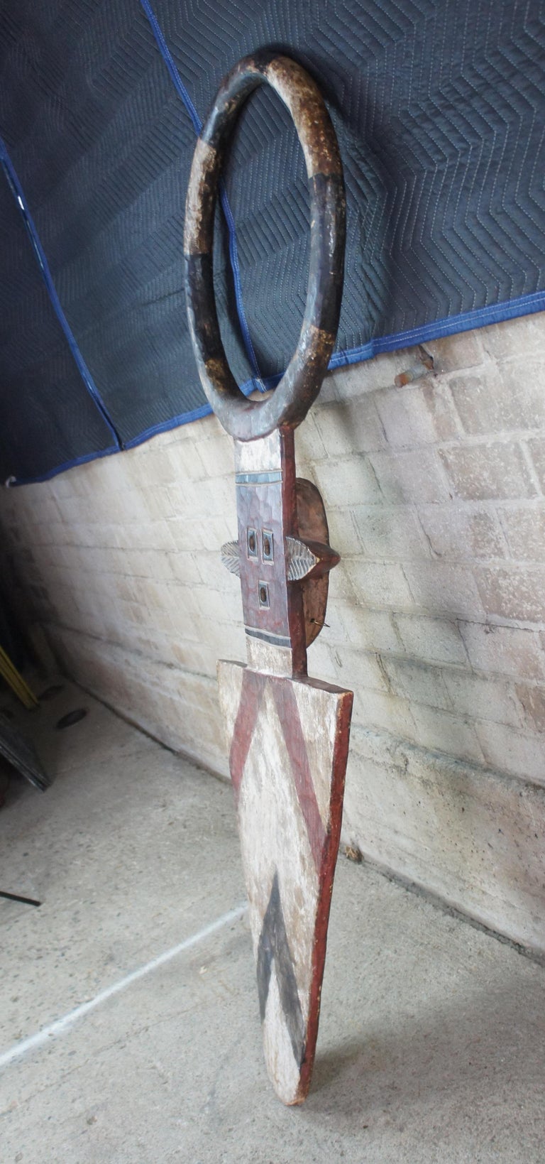 African Nafana Bedu Plank Mask Goli Tribal Ceremonial Shield Ghana ...