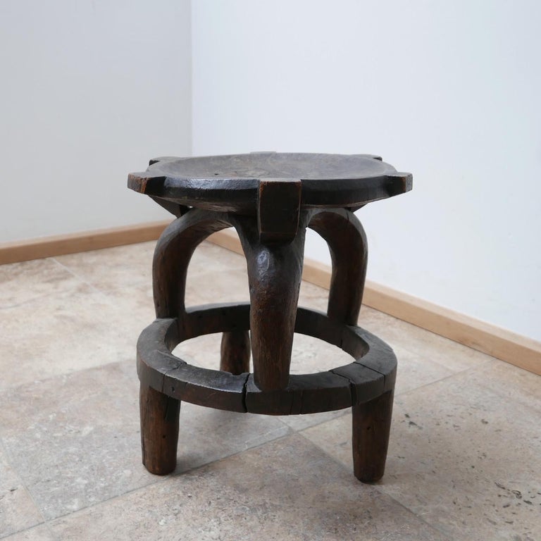 African Hand Carved Side Table or Plant Stand at 1stDibs