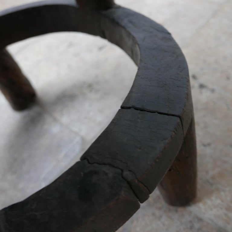 African Hand Carved Side Table or Plant Stand at 1stDibs