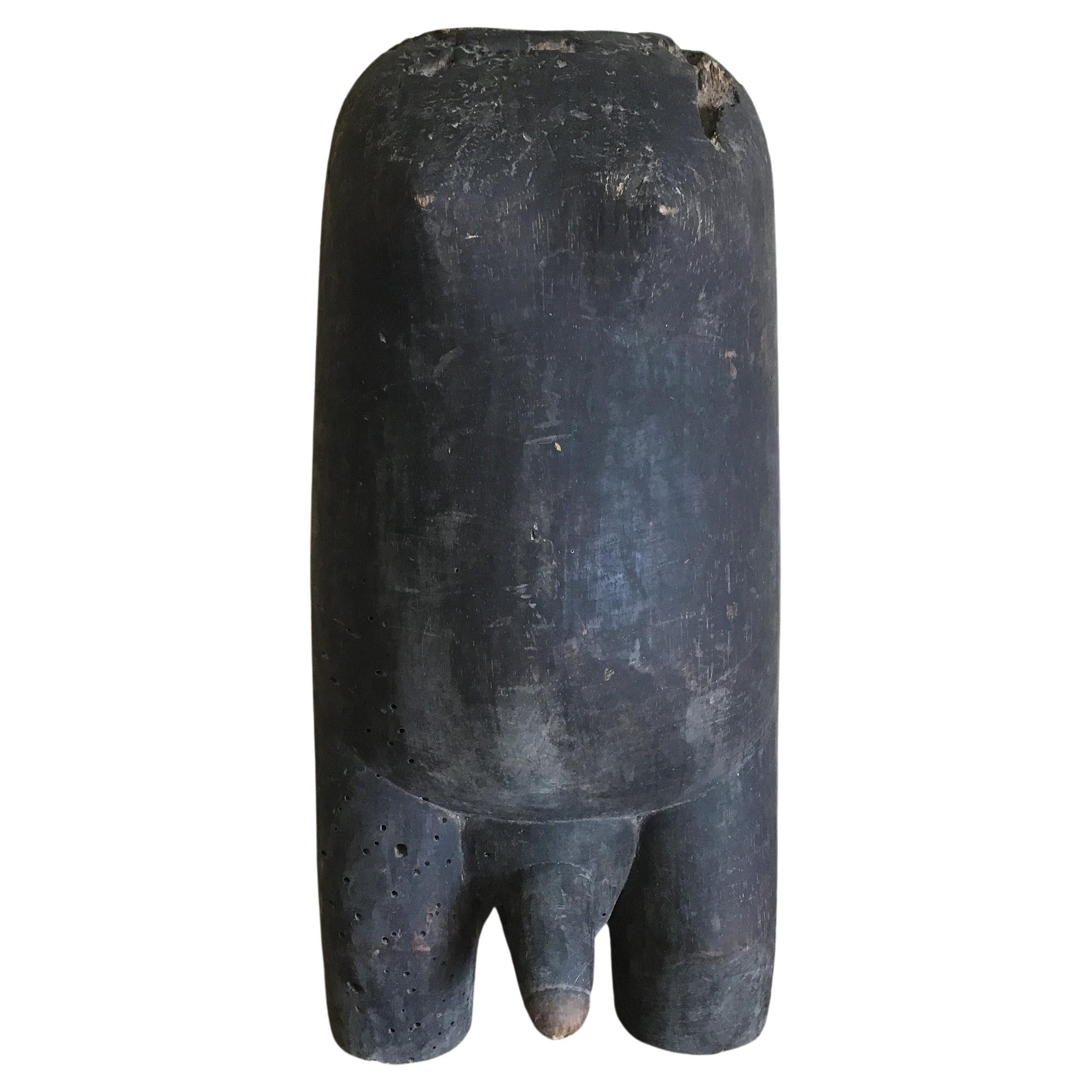 African Primitive Wood Carving Torso Body Mask with Phallus For Sale at ...