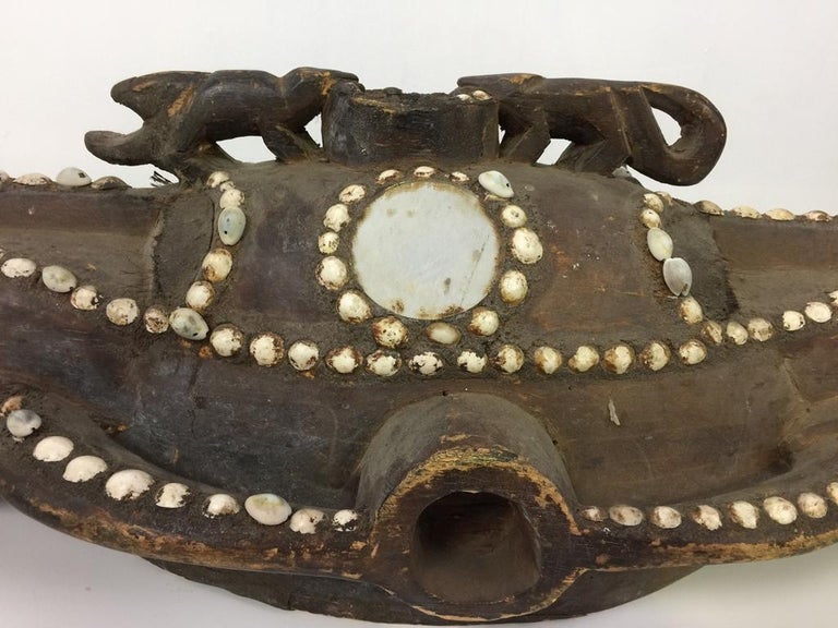 African Senufo Large Heavy Janus Firespitter Helmet Mask Wanyugo For ...