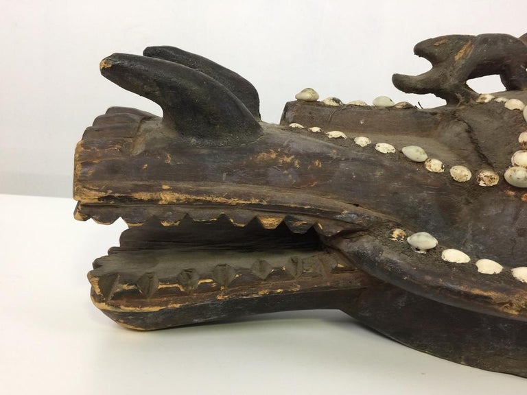 African Senufo Large Heavy Janus Firespitter Helmet Mask Wanyugo For ...