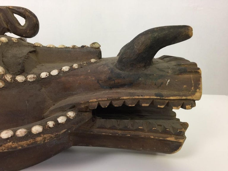 African Senufo Large Heavy Janus Firespitter Helmet Mask Wanyugo For ...