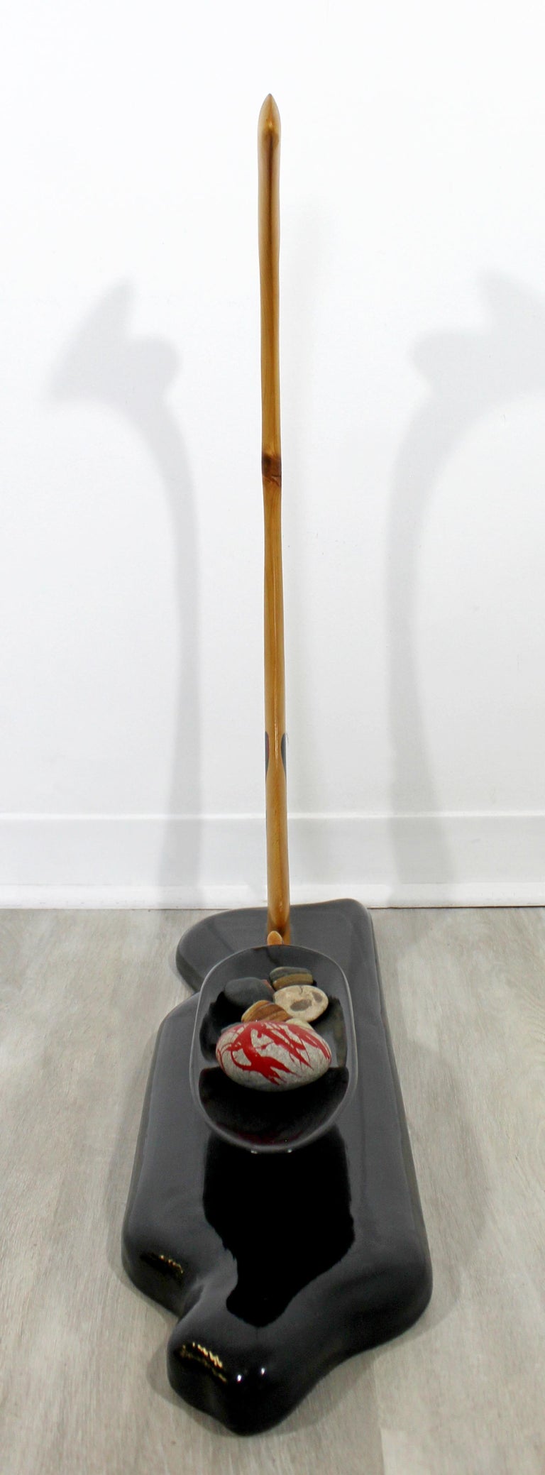 African Stone Tribute Painted Wood Figurative Table Sculpture ...