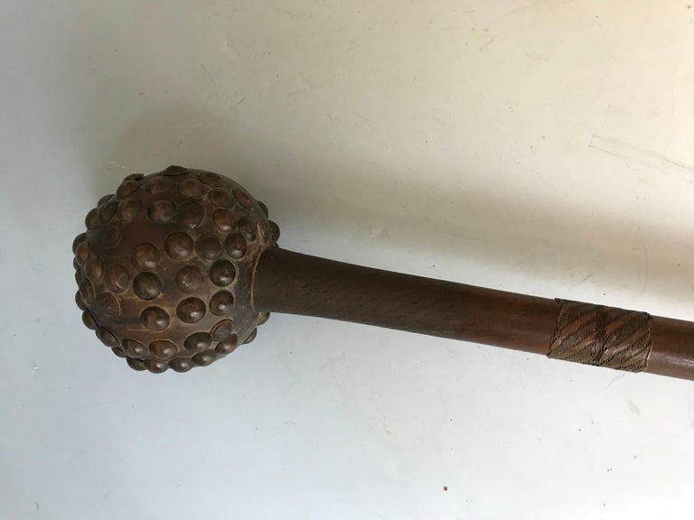 African Tribal Art Antique Zulu Studded Knobkerrie Club South Africa ...