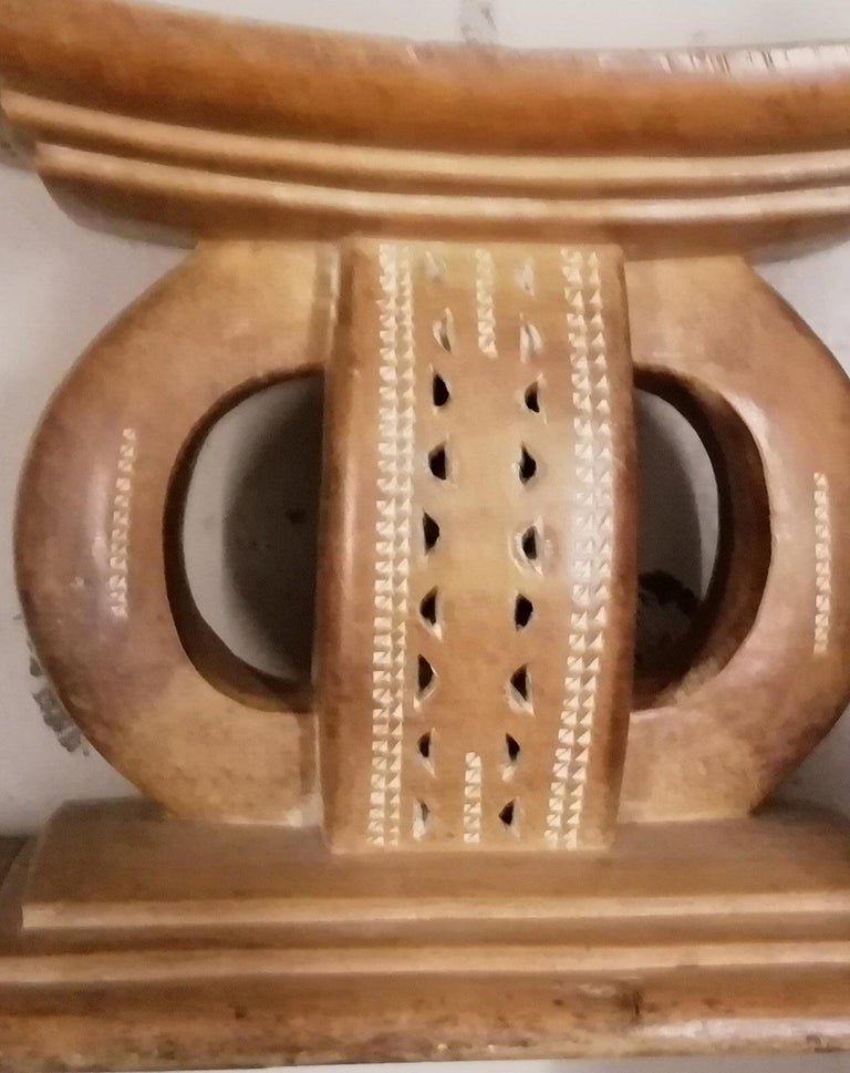 African Tribal Art Ashanti Chiefs stool with Royal Insignia at 1stDibs
