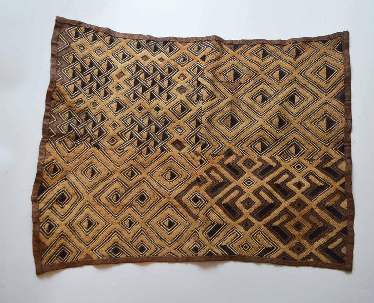 African Tribal Art Fine Old Kuba Raffia Textile Ethnographic Antiques ...