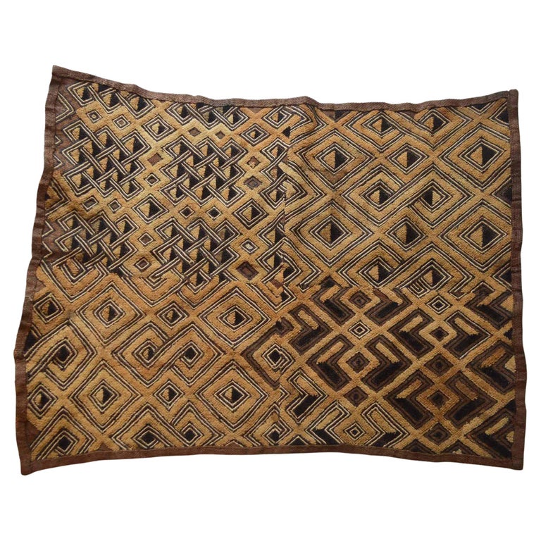 African Tribal Art Fine Old Kuba Raffia Textile Ethnographic Antiques ...