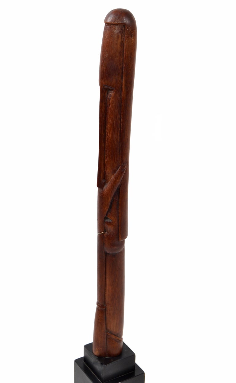 African Tribal Art Hand Carved Mahogany Wooden Sculpture, Decorative ...