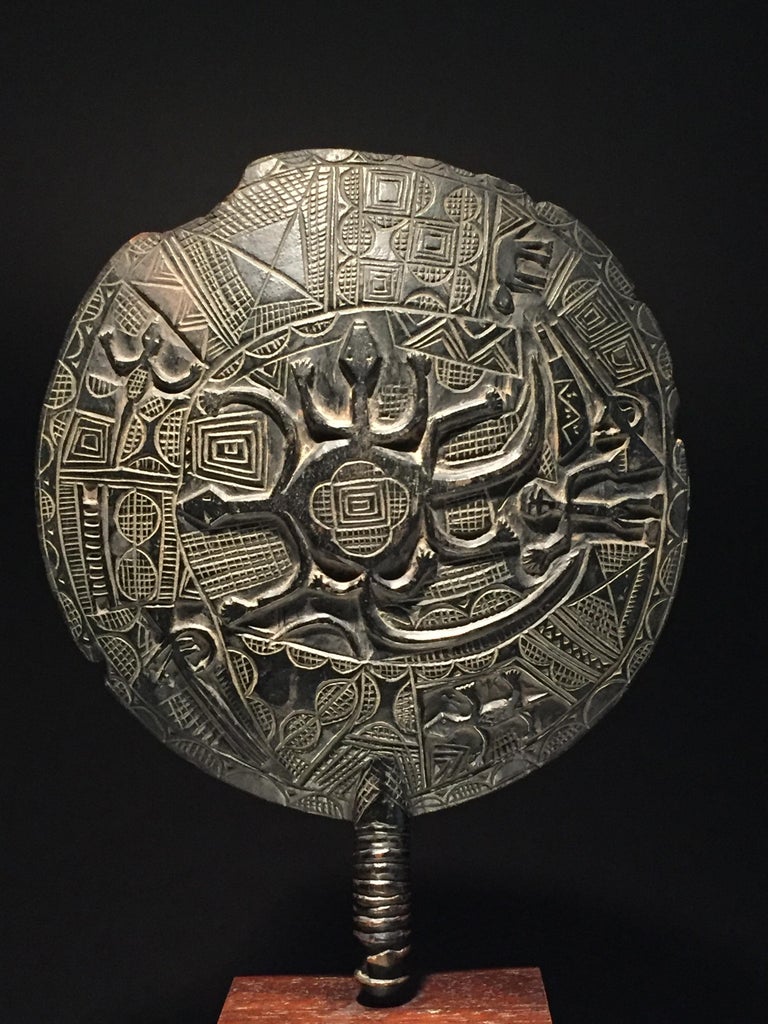 African Tribal Art Prestige Fan with Complex Designs at 1stDibs