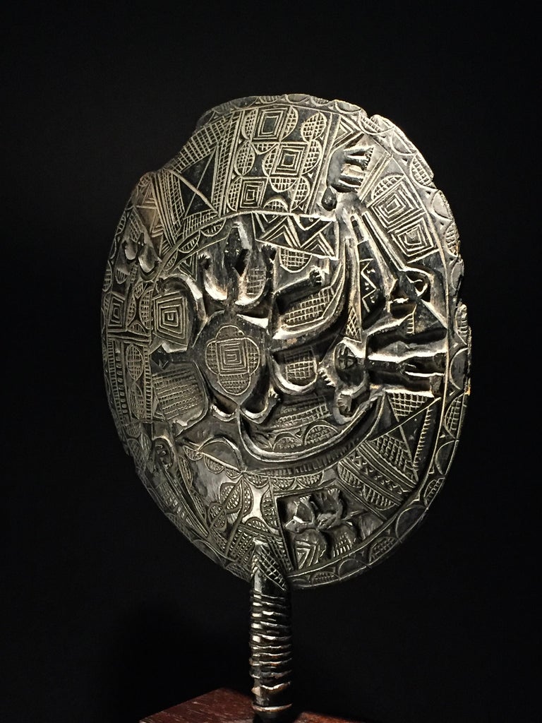 African Tribal Art Prestige Fan with Complex Designs at 1stDibs