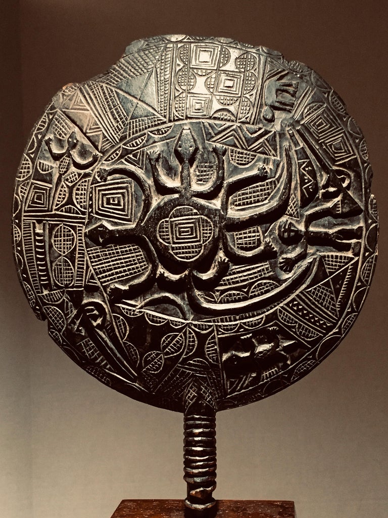 African Tribal Art Prestige Fan with Complex Designs at 1stDibs
