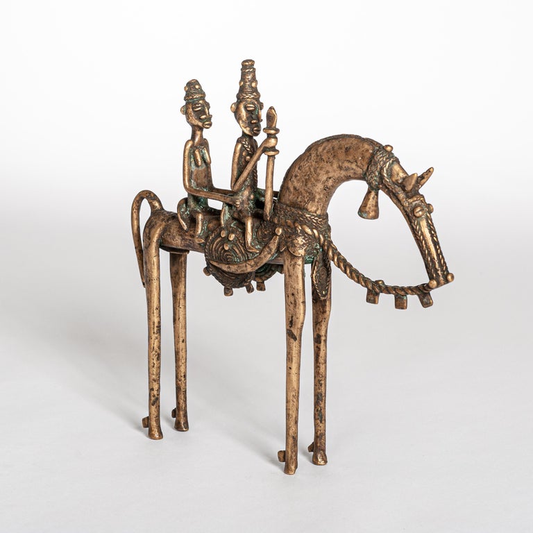 African Tribal Bronze Rider Mali, 1970s at 1stDibs