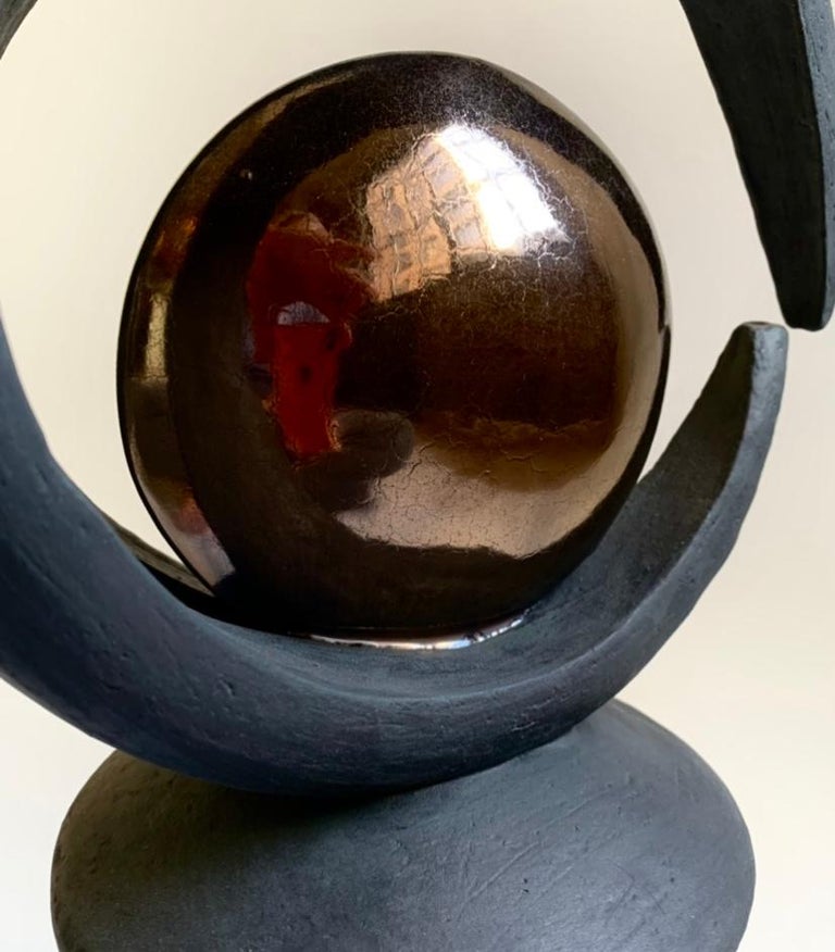 African Tribal Chiwara Sculpture with Setting Bronze Sun For Sale at ...