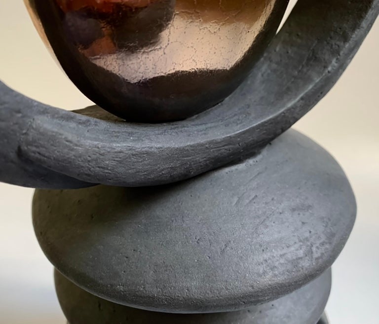 African Tribal Chiwara Sculpture with Setting Bronze Sun For Sale at ...