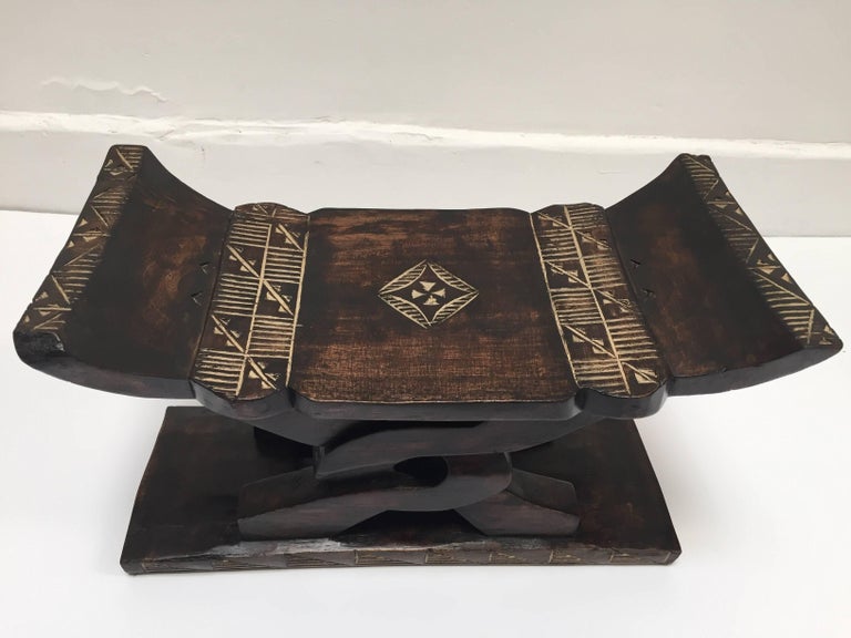 African Wooden Stool from Ghana at 1stDibs