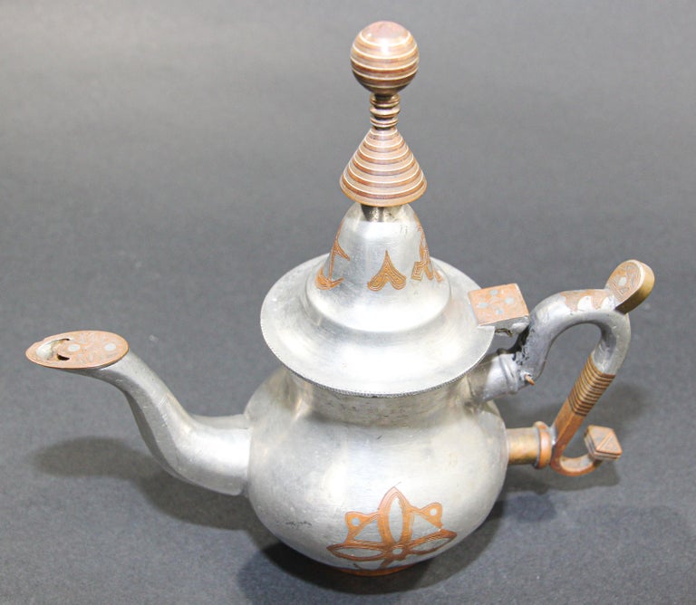 African Tuareg Silver Pewter Tea Pot from Mauritania For Sale at ...