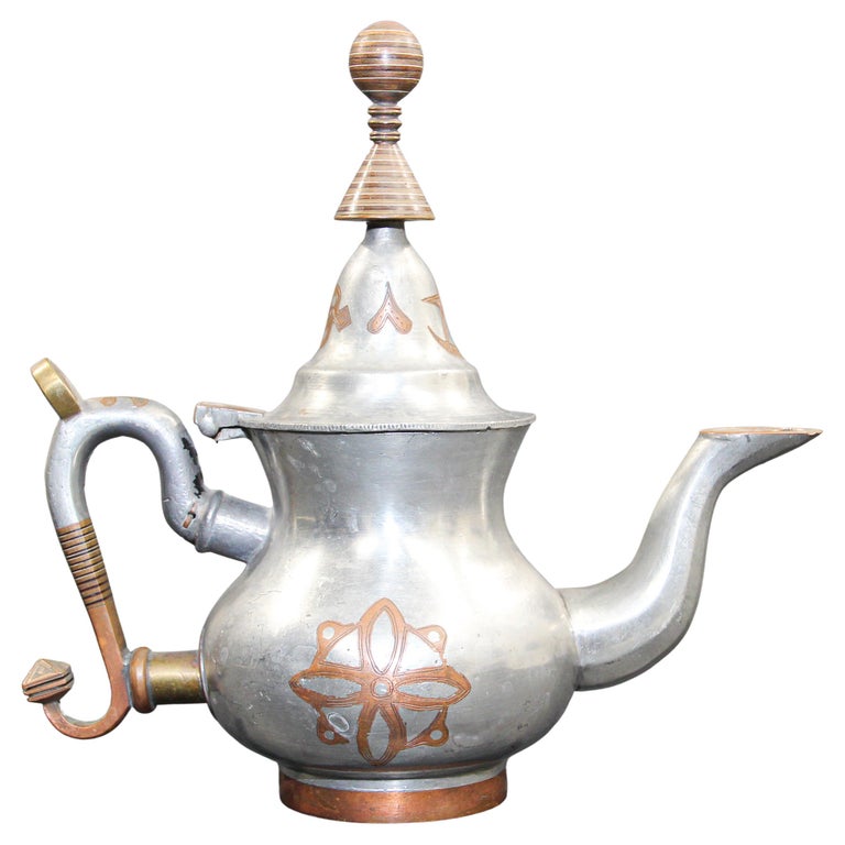 African Tuareg Silver Pewter Tea Pot from Mauritania For Sale at ...