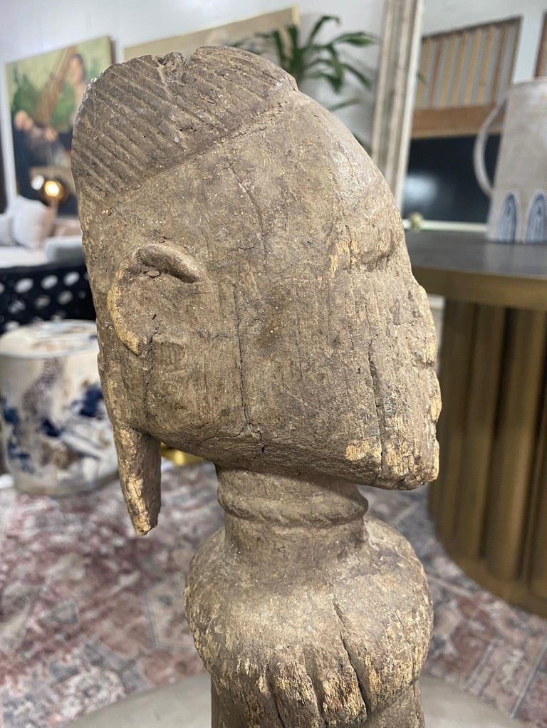 African Wood Carved Dogon Fertility Figure Sculpture Statue with Custom ...